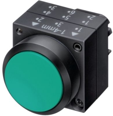 Buy Siemens Green 3SB5000 0AE01 Normal Opaque Actuator Push Button with ...