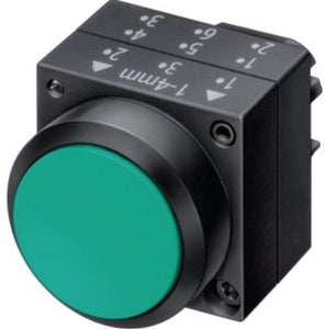 Buy Siemens Green 3SB5000 0AE01 Normal Opaque Actuator Push Button with ...