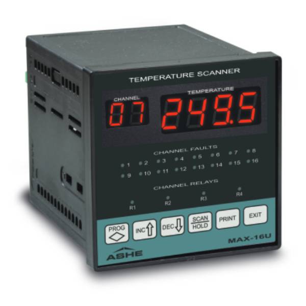 Temperature Scanner, 16-Channel, 4 Relays MAX-16U — Vashi Integrated ...