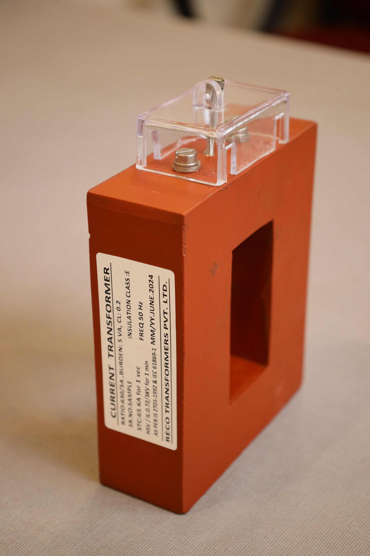 Reco Resin Cast CT Primary Current_500 Amps Secondary Current_5 Amps R ...