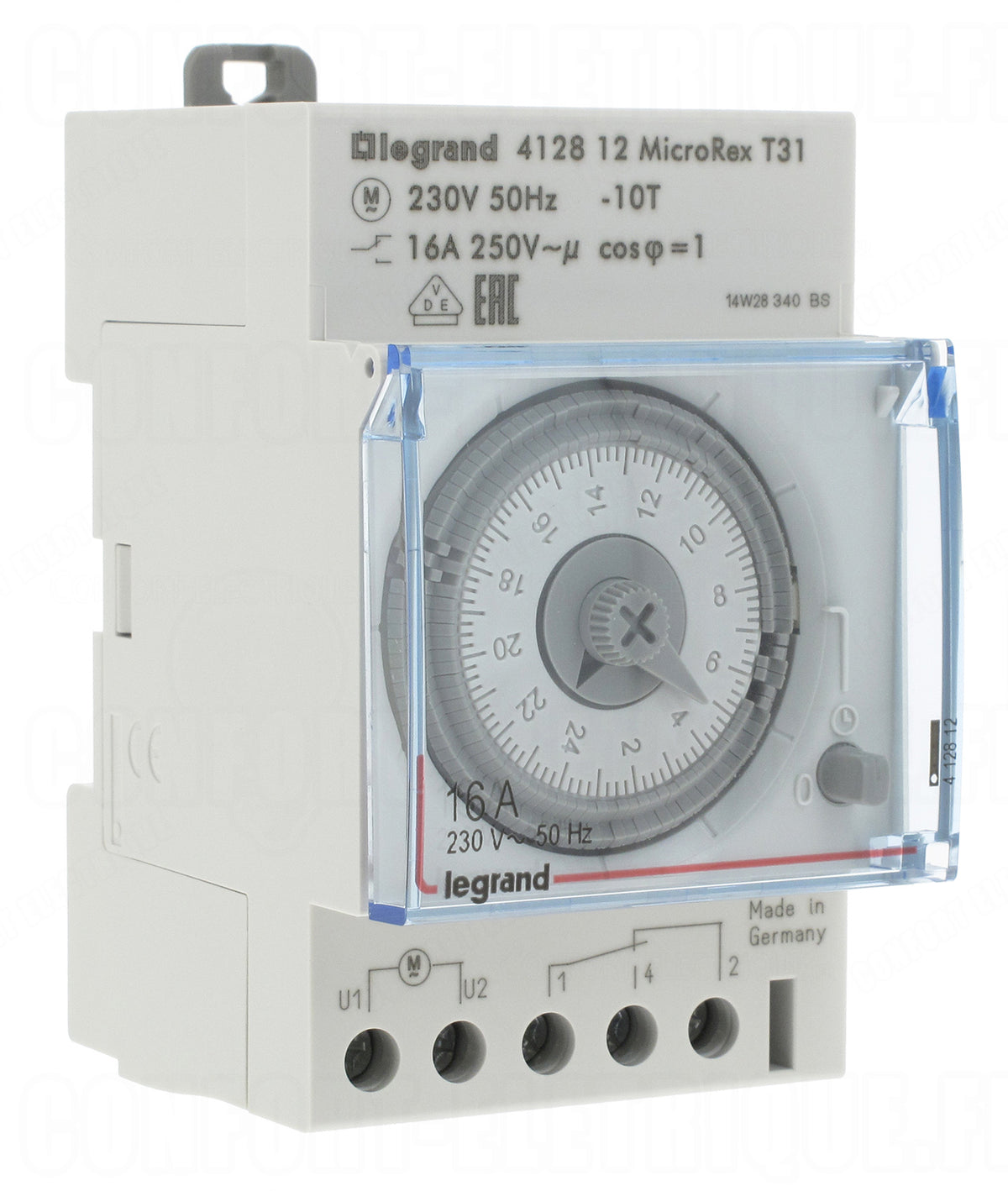 Buy Legrand 412812 MICROREX T31 DAILY TIME SWITCH DX3 TIME SWITCHES ...