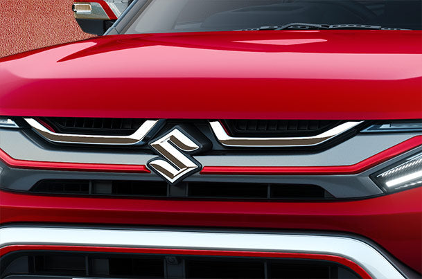 Maruti Suzuki Front Grille Garnish - Red| New Brezza (All Variants ...